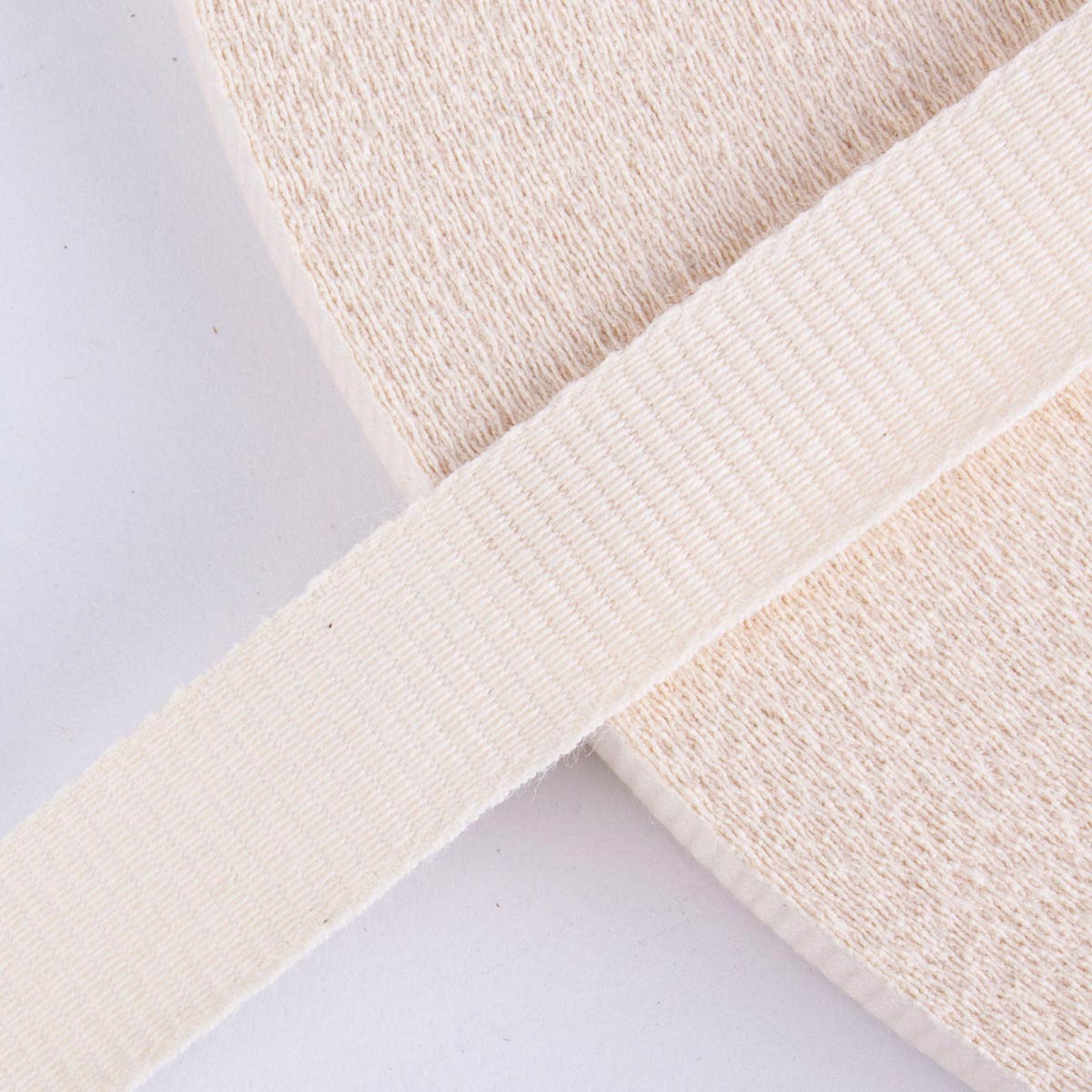 Narrow weave ribbon organic cotton15 mm