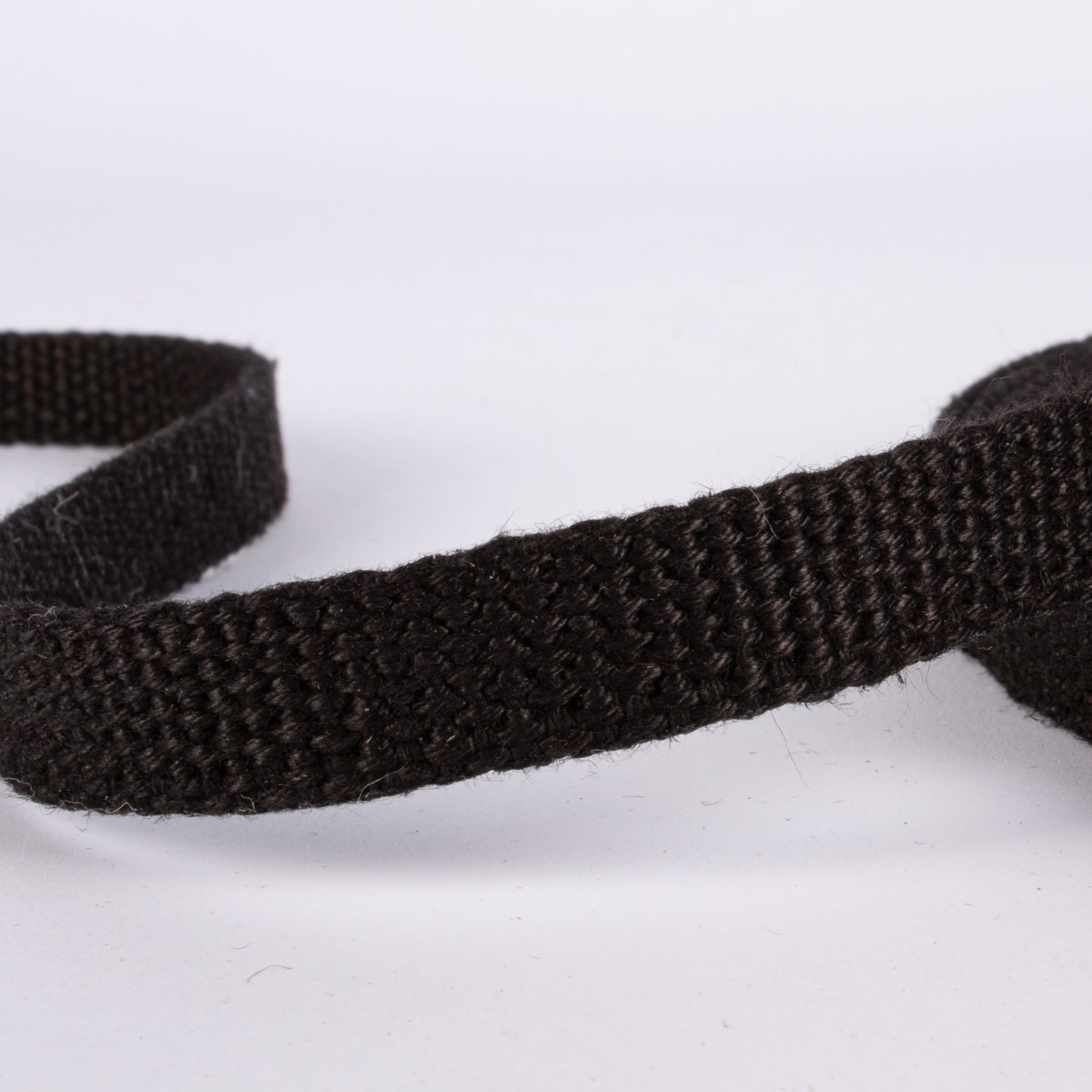 Black hemp canvas tape hemp width 12 mm