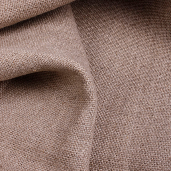 Heavy Organic Linen Fabric In Flax Colour