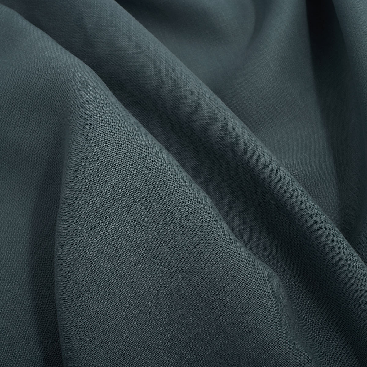 Fine woven dark grey linen fabric | Ecological Textiles