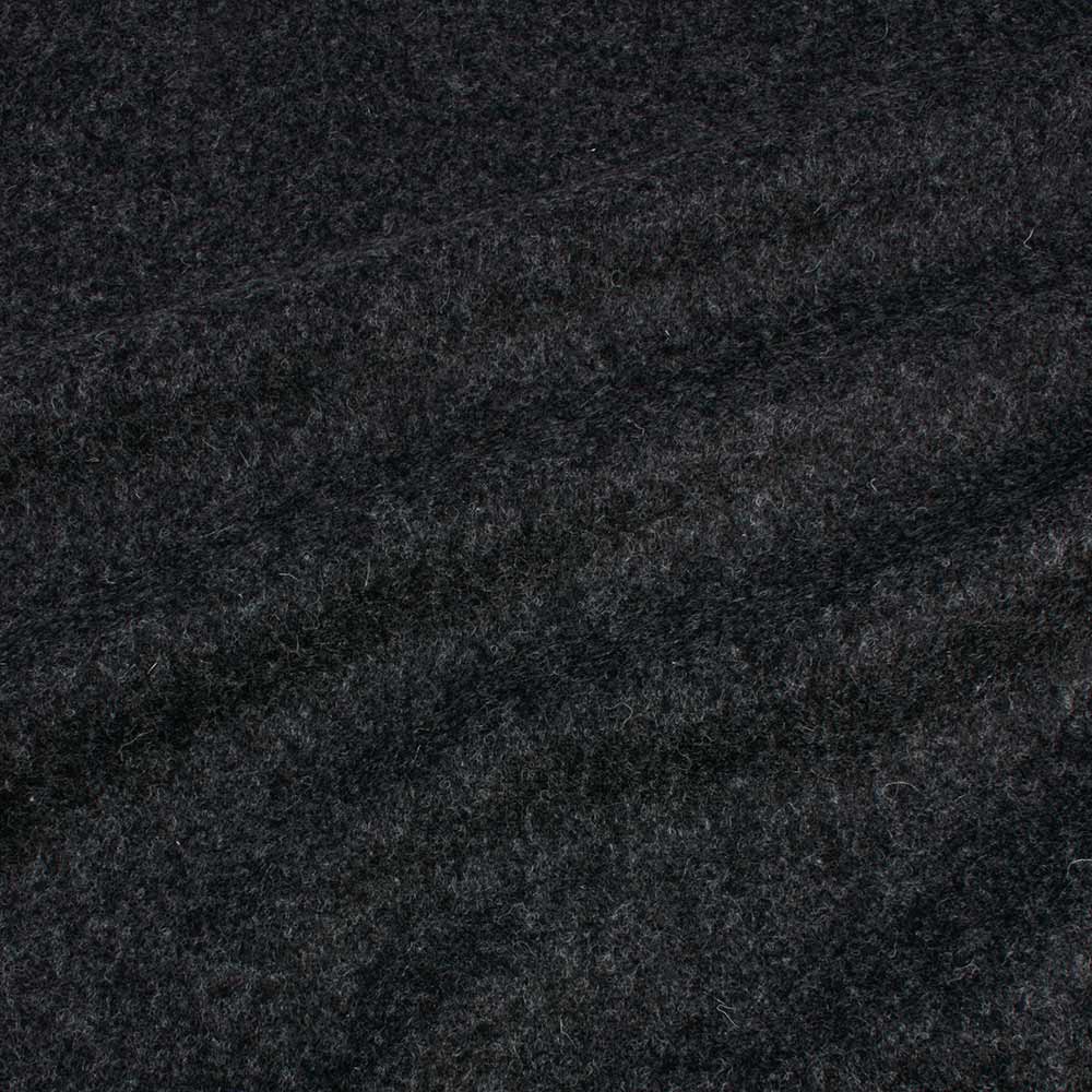 Heavy plain weave of new wool in graphite melange