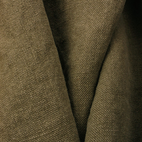 Forest green washed hemp canvas