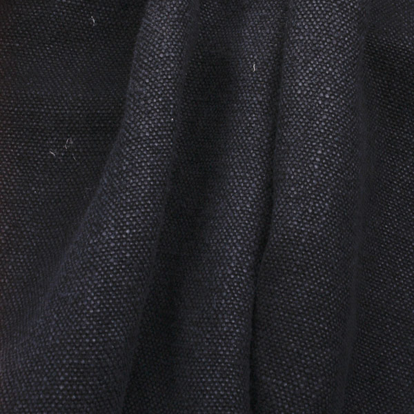 Black washed hemp canvas