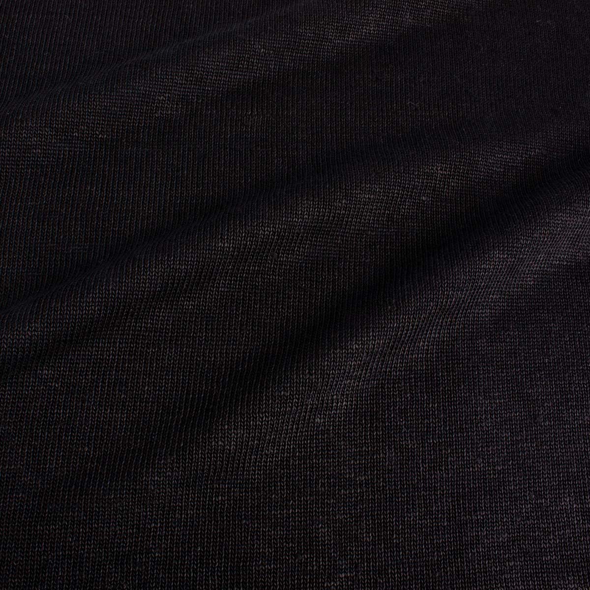 European hemp single jersey in black colour