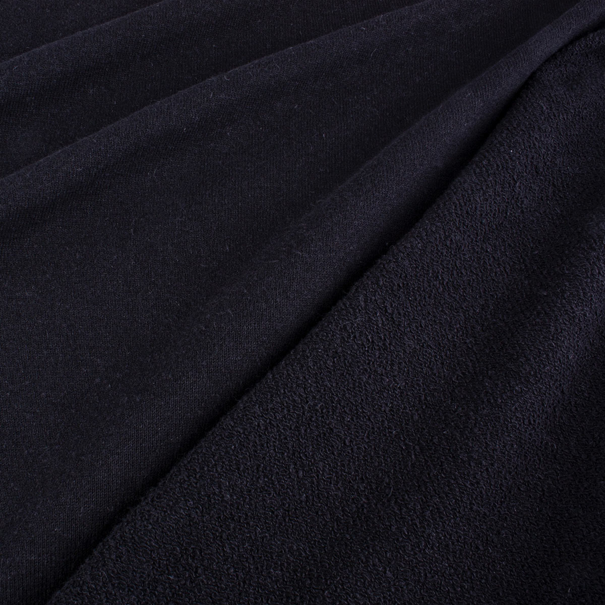 Black organic cotton/hemp terry