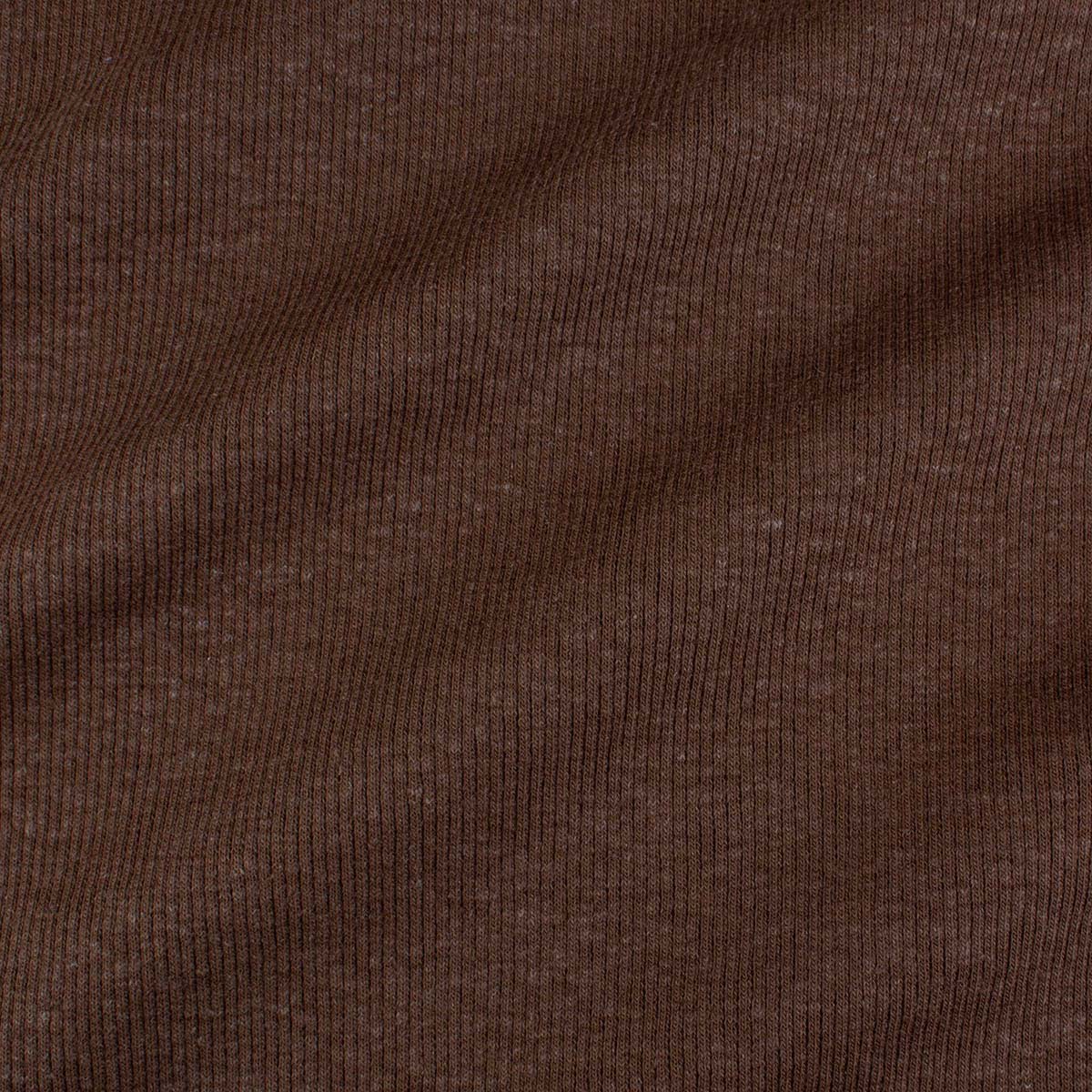 Brown 2x2 rib organic cotton/hemp