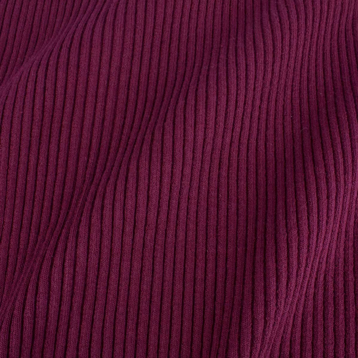 Red brown organic cotton wide rib