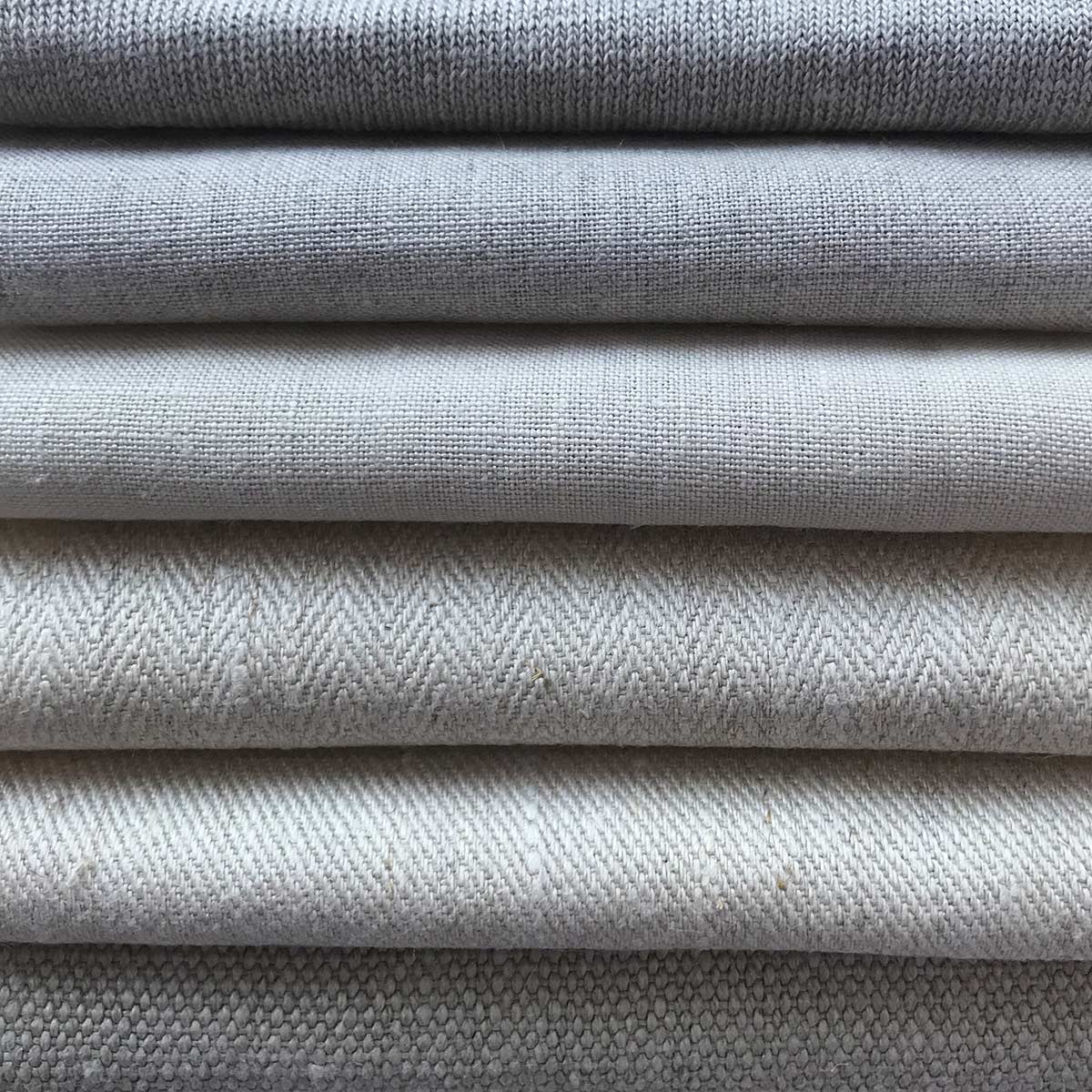 Sample set of European hemp fabrics