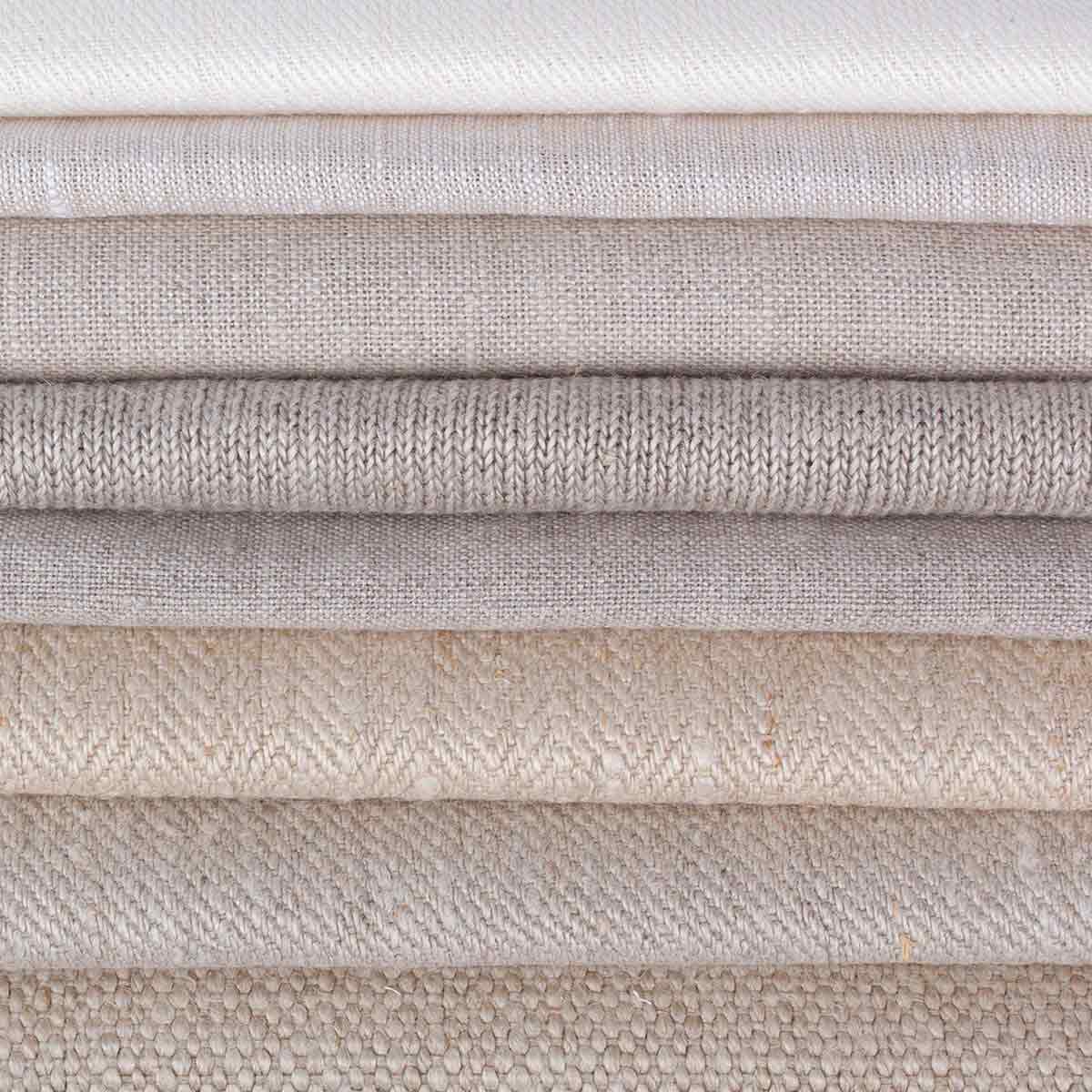 Sample set of European hemp fabrics
