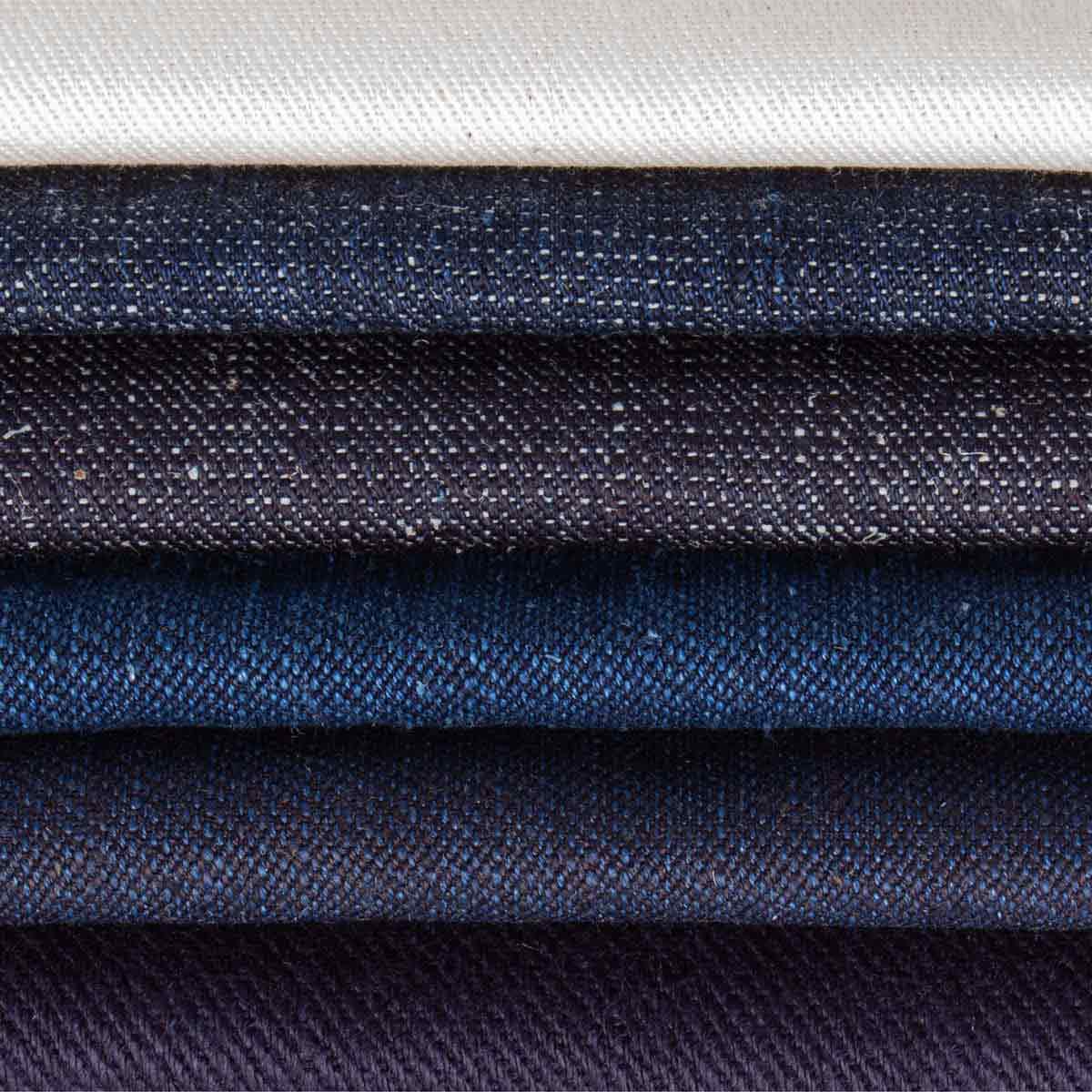Sample set of hemp denim