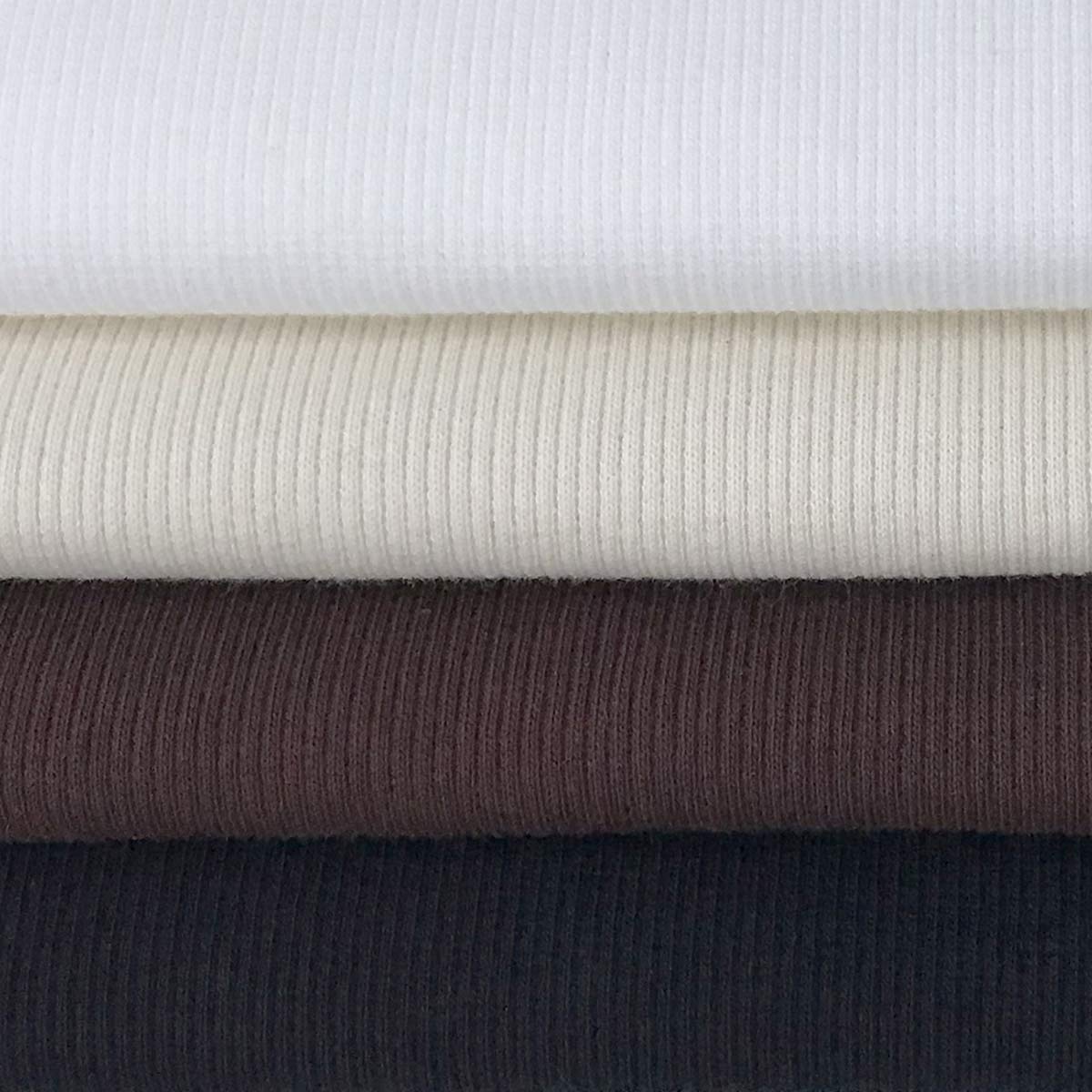 Four samples of 2x2 rib