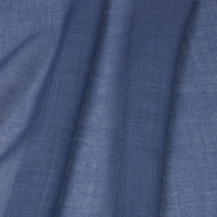 Naturally dyed wool mousseline - Blue