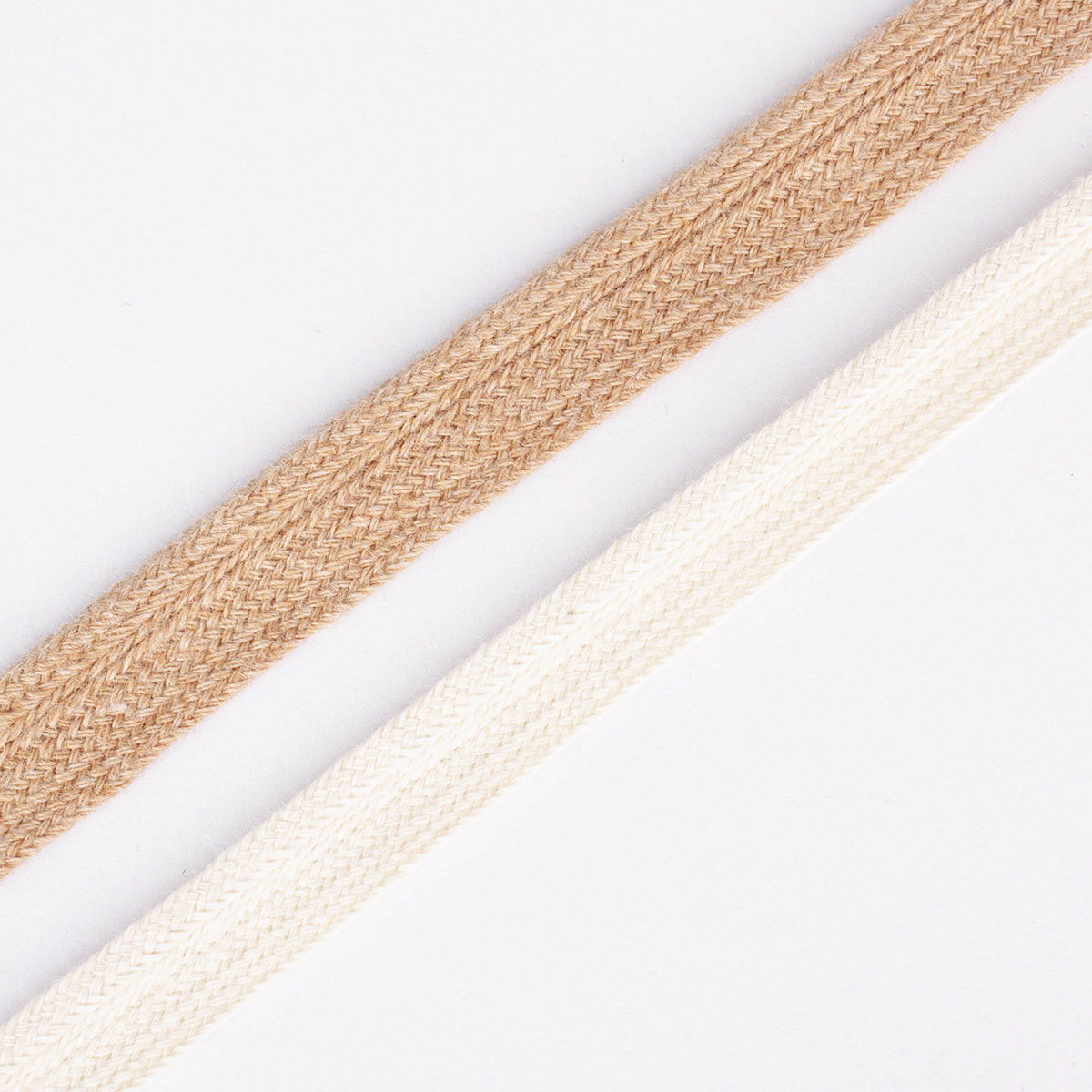 Samples organic cotton piping