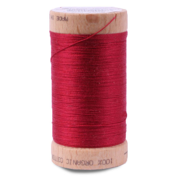 Dark red sewing thread Nm 50/2 organic cotton, 5x100 mtr