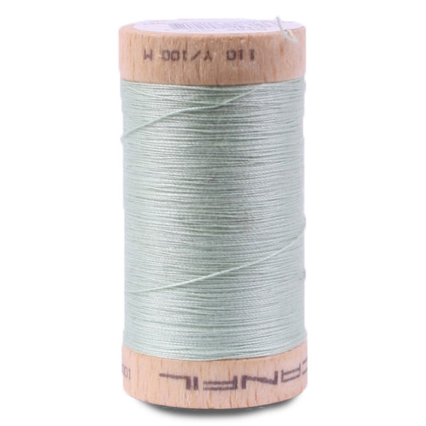 Pale sea green sewing thread Nm 50/2 organic cotton, 5x100 mtr