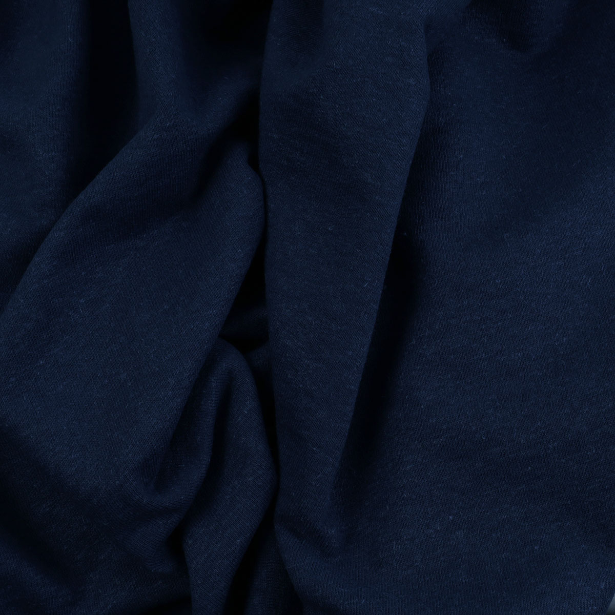 Navy blue organic cotton-hemp sweat fabric | Ecological Textiles