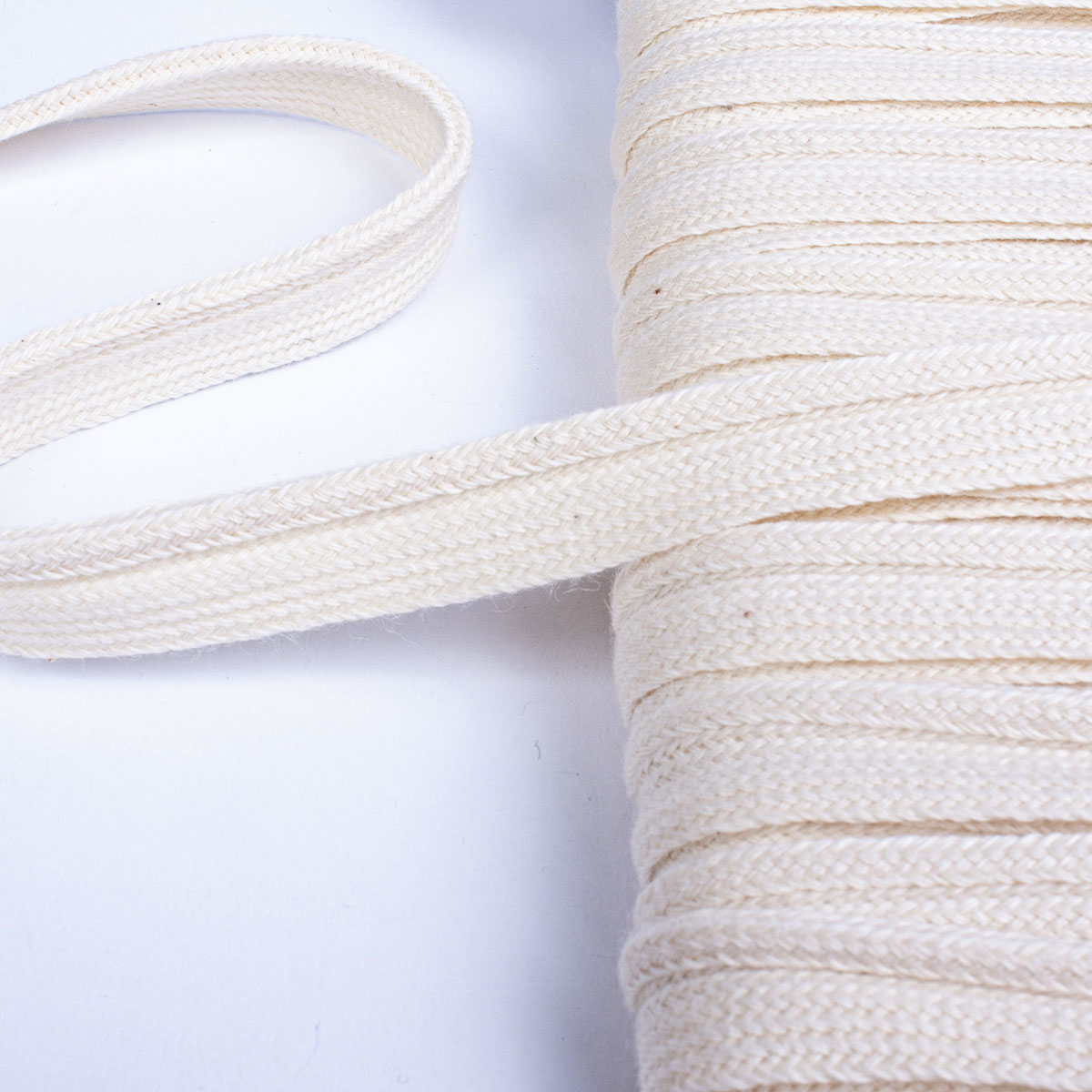 Organic cotton piping natural colour
