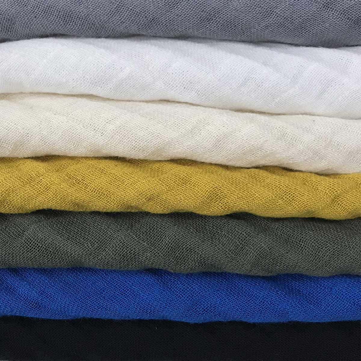 Samples four gauze crinkled muslin