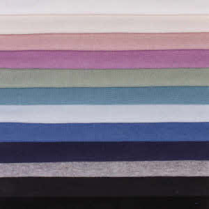 Samples of knitted organic cotton fabrics