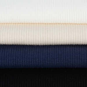 Samples of knitted organic cotton fabrics